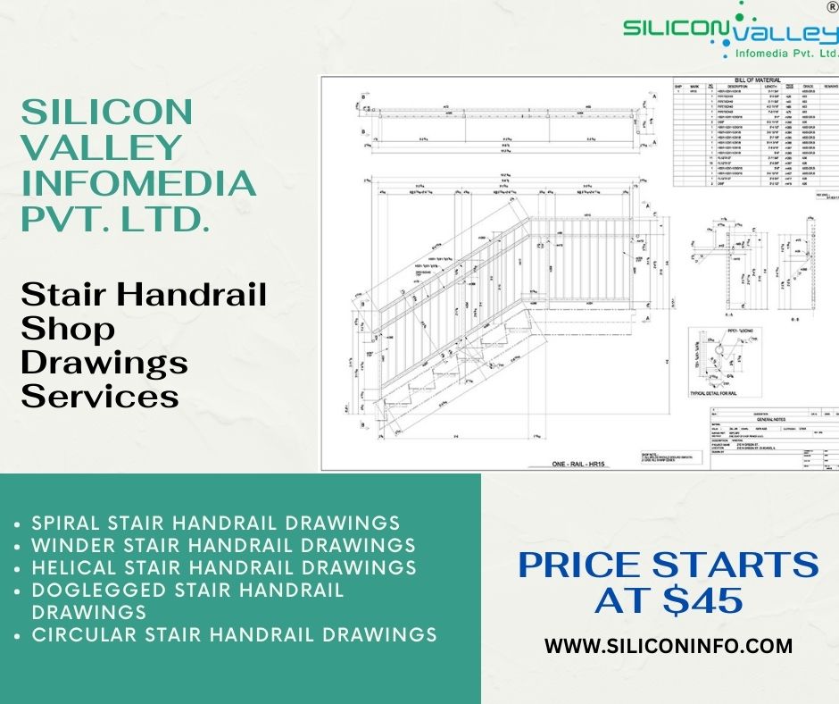 Buy Stair Handrail Shop Drawings services » Bizoforce